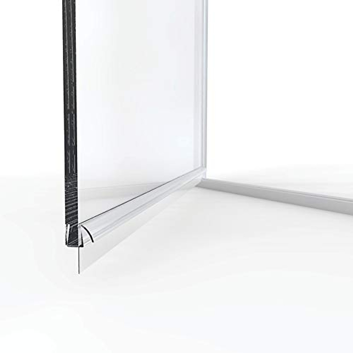 Basco 1/4 inch Shower Door Sweep Door and Panel (3/4" x 38-3/8") (Infinity), Clear