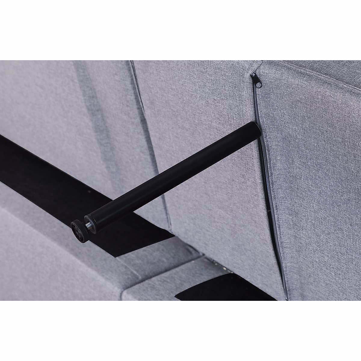 Favfurish 80'' L-Shape Convertible Sleeper Sectional Sofa with Pull-Out Recliner and Bed, Side Pocket, Linen Corner 3 Person Couch for Home Furniture, Living Room, Apartment, Dorm, Light Grey