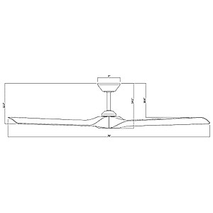 Modern Forms Torque Indoor and Outdoor 3-Blade 70in Smart Ceiling Fan in Soft Brass Matte Black with Remote Control Compatible with Alexa and iOS or Android App