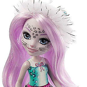Mattel Enchantimals Sybill Snow Leopard Small Doll (6-in) & Flake Animal Friend Figure, 6-inch Small Doll with Removable Skirt, Snow Boots, and Fur Headband, Great Gift for 3 to 8 Year Olds
