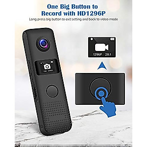 BOBLOV C18 WiFi 1080P Body Camera with OLED Screen and One Big Button for Recording 4Hours 1080P Recording Clip for Wearable (32GB)
