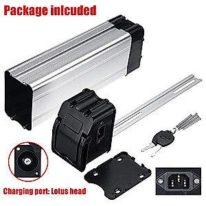 XBERSTAR Battery Box for Ebike 36V/48V Lithium Battery 18650 Large Shell Case Holder Bike (Lotus head three vertical)