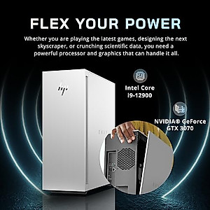 HP 2022 Envy Gaming Desktop, Intel Core i9-12900 Processor, 64GB DDR4 RAM, 4TB PCIe SSD + 4TB HDD, NVIDIA GeForce RTX 3070 8G DDR6, Win 11 Pro, White, 32GB USB Business Card (Renewed)
