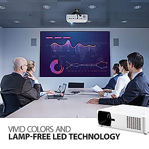 ViewSonic Bright 3000 Lumens WXGA Lamp Free LED Projector with HV Keystone and 360 Degree Flexible Installation, LAN Control, 10W Speaker, IP5X Dust Prevention for Home and Office (LS600W)