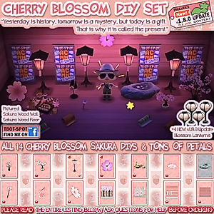 VVR ACNH: Cherry Blossom Sakura Series Full Set | 14 DIY Recipes | Blossoms | Petals | Blossom-Viewing Lanterns | Crafting Materials