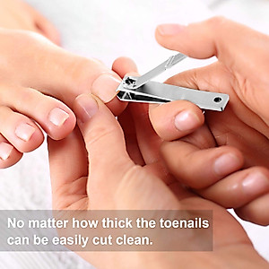 6 Pieces Large Toenails Clippers Straight Edge Toenails Clippers Stainless Steel Nails Cutters for Men Women Thick Nails