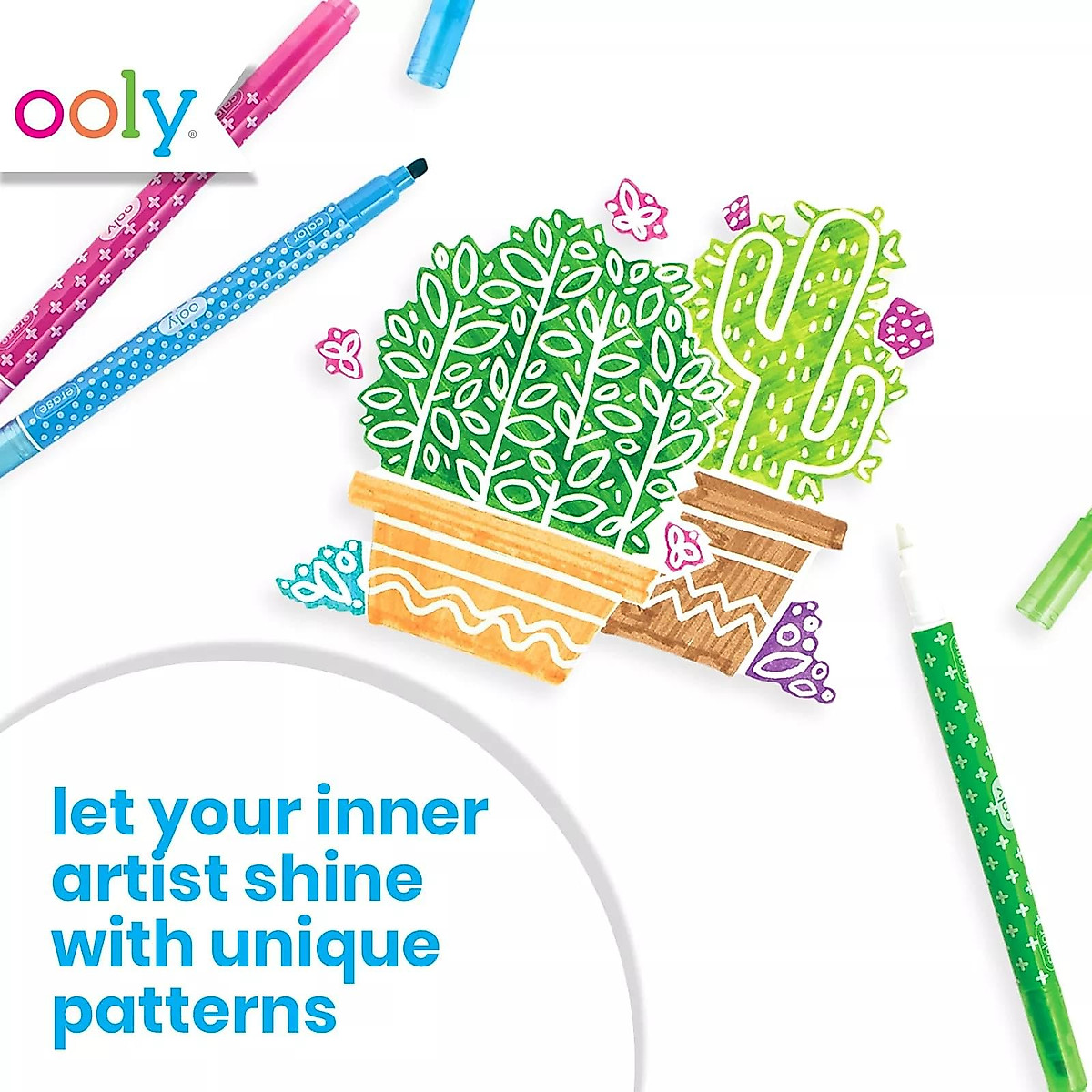 OOLY Make No Mistake Erasable Markers, Set of 12