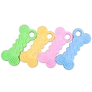 WinldMonmo Blue Dog Toy Puzzle, Sturdy Teething Dog Cookies Shaped Toys, Set of 2