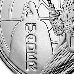 2022 1 oz Silver Star Wars Darth Vader Coin Brilliant Uncirculated with Certificate of Authenticity $2 BU