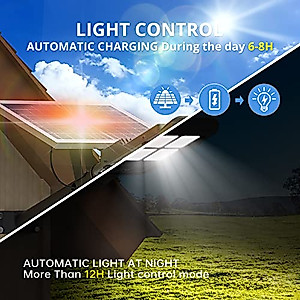 BNT 300W Solar Street Lights Outdoor, 30000LM LED Solar Flood Light, Dusk to Dawn Super Bright LED Solar Powered Street Light with Remote Control, for Yard, Parking Lot, Stadium