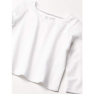 The Children's Place Baby Girls and Toddler Long Sleeve Basic Layering T-Shirt, White, 2T US