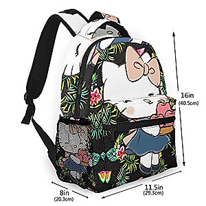 Hello Kitty Backpack College Book Bags Travel Shoulder Notebook Bag