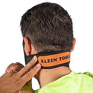 Klein Tools 60442 Face Mask, Reusable with Replaceable Filter, Washable Fabric Anti Pollution Shield Mask, Adjustable Nose Clip