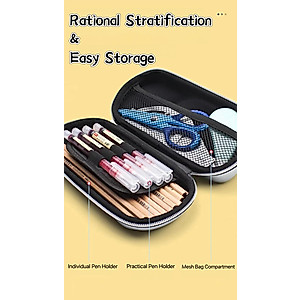 LZHIF Supercar Pencil Case Box Stocking Stuffers Large Capacity Organizer Cool Supercar Pen Bag Storage Box EVA Material Nice Gift (Black)