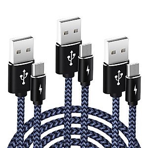 USB A to Type C Cable,Harerfong[3Pack 3ft+3ft+6ft] Fast Charging 10 Feet USB Type C Cord for Samsung Galaxy A10/A20/A51/S10/S9/S8, 10 Foot Type C Charger Premium Nylon Braided USB Cable