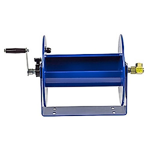 Coxreels 112-3-100 Hand Crank Hose Reel | Spool for Coiling Hoses and Cables | Rotating Storage Reel with Hand Crank | Steel Hose Reel | Fits 3/8'' x 100' Hose | 12” x 18.25” x 13”