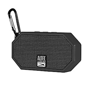 Altec Lansing IMW457-BLK Jacket H2O 2 Bluetooth Speaker, IP67 Waterproof, Black & Mini H2O - Wireless, Bluetooth, Waterproof Speaker, Floating, IP67, 6-Hour Battery, (Black)