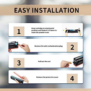 XJI 206X(with Chip) High Yield Toner Cartridges 4 Pack Replacement for HP 206 X A W2110X W2111X W2112X W2113X 206A