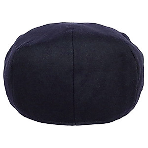Epoch Men's Classic Newsboy Cap, Flat Ivy Hat, Snap Brim Herringbone Tweed Cap (X-Large, 1581-Navy)
