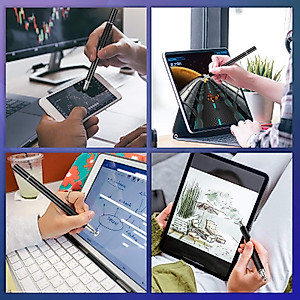 ORIbox Universal Stylus Pencil, Disc Stylus Touch Screen Pens for All Capacitive Touch Screens Cell Phones(2 in 1 Precision Series), Black (Oribox Stylus Pen P1PEN)