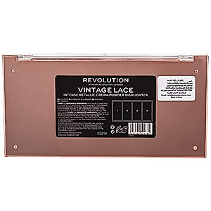 Makeup Revolution, Highlighter Palette, Face Highlighter, Vintage Lace, 20g