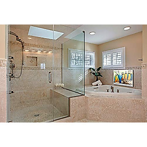 Soulaca 32 inch Bathroom Smart TV Mirror LED Television Waterproof WiFi Bluetooth Android SPA Big Screen 2022 Model (Android 11.0)