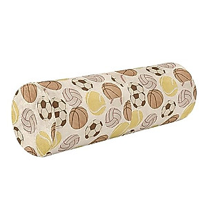 Vnurnrn Sport Balls Neck Support Pillow Round Neck Roll Bolster Cylinder Pillow Cervical Pillows Back Pillow for Leg Knee Back Head Support for Gifts Camp Study Work