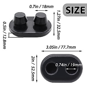 GrliTra Cooler Feet Replacement Non-Slip Rubber Feet for RTIC Coolers Models 45qt 65qt 110qt 145qt Durable Thickened Rubber Feet Outdoor Camping Protection for YETI Cooler Accessories, Black (4 Pcs)