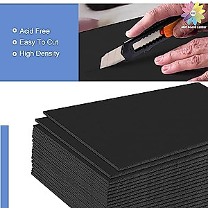 Mat Board Center, Pack of 25 Foam Boards (Black Color, 8x10 3/16")