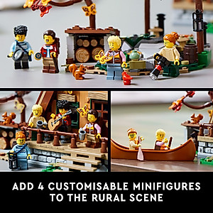 LEGO Ideas A-Frame Cabin 21338 Collectible Display Set, Buildable Model Kit for Adults, Gift for Nature and Architecture Lovers, includes 4 Customizable Minifigures and 11 Animal Figures