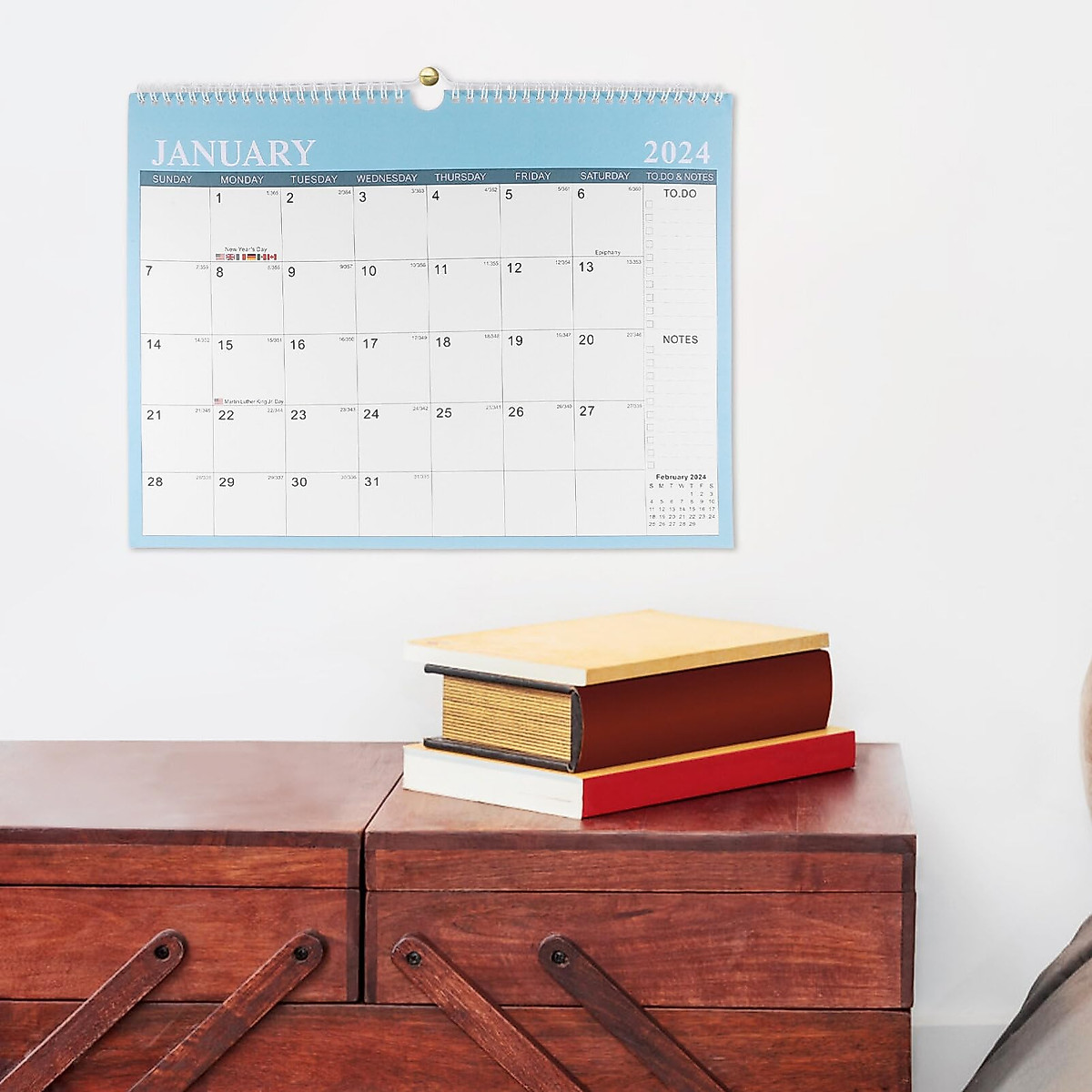 NUOBESTY Desktop Calendar 2024 Calendar Appointment Hanging Calendar Daily Use Calendar for Office 2024 Wall Calendar Wall Calendars Sturdy Calendar Desk Calendar Dating Small Wall Calendar