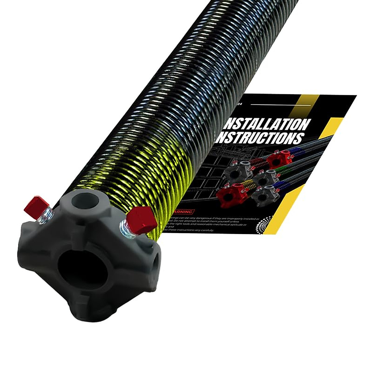 Garage Door Torsion Spring 207x2x20 for Right Side of Garage Door - Torsion Spring for Garage Door Repair Precision E-Coating 5-Year Warranty Minimum 30,000 Cycles (Black Cone)