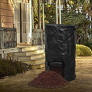 2 Pack Compost Bin Bag, Reusable Garden Yard Waste Bag, 34 Gallon Organic Compost Bins Bags and compostable Kitchen Waste Degradable, Corrosion