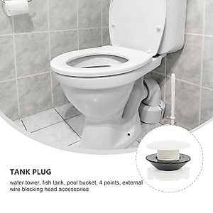 VILLFUL 2 Pcs Toilet Tank Plastic for Toilet Repair Bathroom Accessories for Easy Installation and Leak Prevention