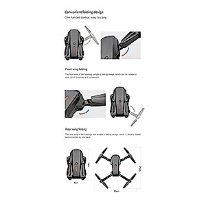 E88 Pro 4K Drones with Dual Camera for Adults, Kids And Beginners, Wifi FPV Foldable Drone Visual Positioning, Height Preservation RC Quadcopter, Auto Return, Carrying Case,1 battery,Single Camera