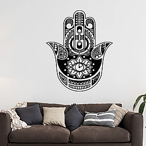 22 x 27 in Yoga Wall Decals Vinyl Stickers | Ying Yang Yoga Studio Meditation Buddha Mandala Namaste Inspirational Quotes Silhouette | Car Window Laptop Home Bedroom Room Decor DMYOG14