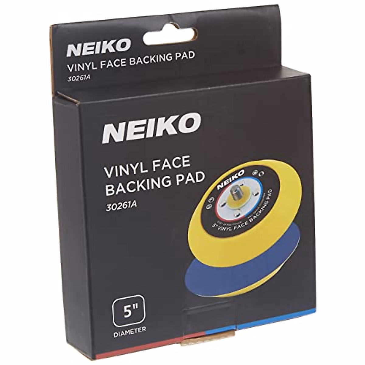 NEIKO 30261A 5” Sanding Pad with Vinyl PSA Backing, 5/16” Arbor with 24 Thread Mounts, 10,000 RPM, Sanding Pads are Ideal for Orbital and Dual Action Sander