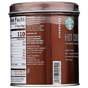 Starbucks Hot Cocoa, Double Chocolate, 7 Ounce
