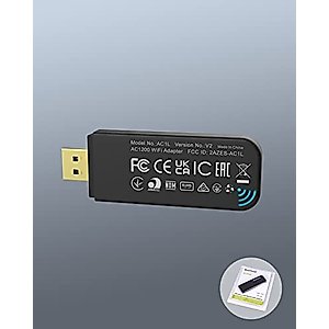 BrosTrend Linux USB WiFi Adapter 1200Mbps Supports Ubuntu, Mint, Kali, Debian, Kubuntu, Mate, Zorin, PureOS, Raspberry Pi 2+, Windows 11, USB3.0 Wireless Dual Band Wi-Fi 5GHz/867Mbps + 2.4GHz/300Mbps