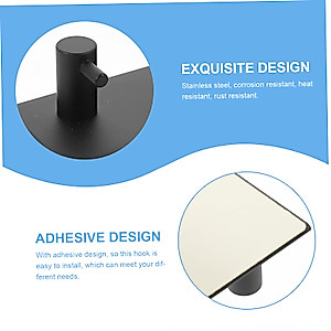 STOBAZA 3pcs Coat Hook Heavy Duty Wall Hook Metal Hook Stainless Steel Hooks Wall Clothes Mounted entryway hat Hook Wall Towel Hanger Door Hooks for Hanging No Punching Coat Rack