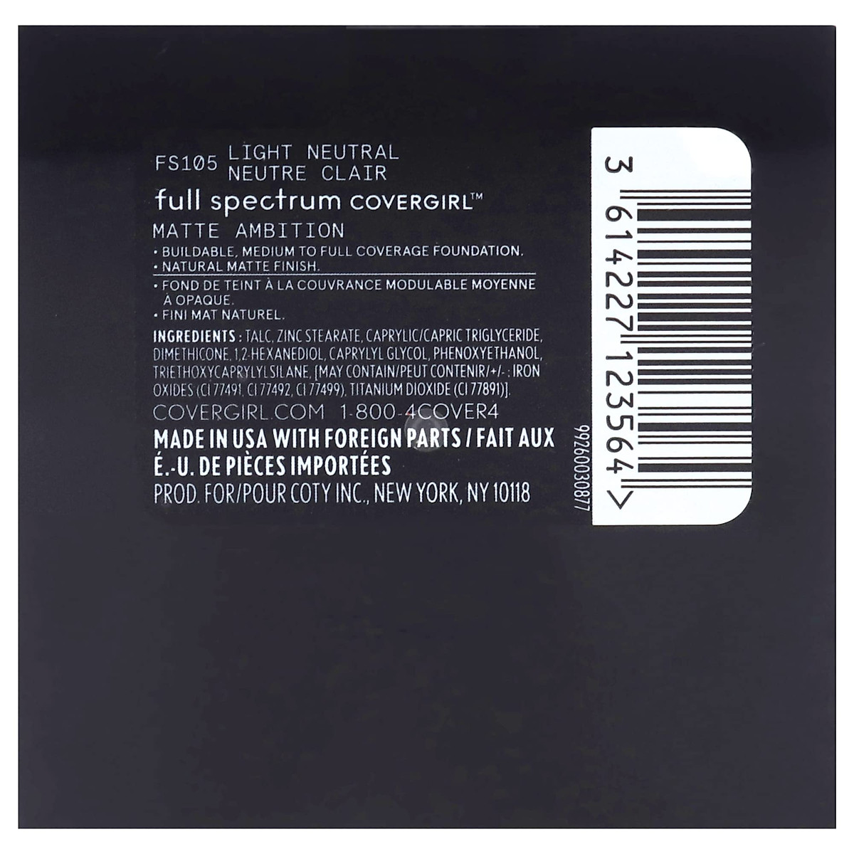 COVERGIRL Matte Ambition, All Day Powder Foundation, Light Neutral, 0.38 Ounce