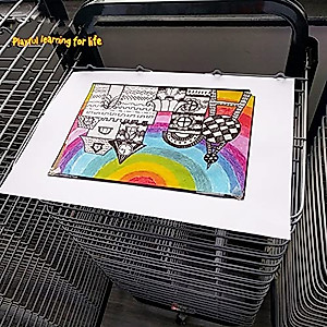 NEOCHY Drying Racks,Can Be up and Down Art Drying Racks, Oilings, Watercolors and Cultural and Art Paper Works Display Racks 20-Shelf/H78Cm/20 Floors