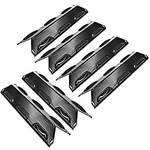 Hongso 14 15/16 Inch Porcelain Steel Grill Heat Shield Replacement for Gas Grill Charbroil 640-01303702-3, Kenmore 146.16132110, 146.16133110, 146.16142210 Gas Grill Models, Set of 6 (PPF2216)