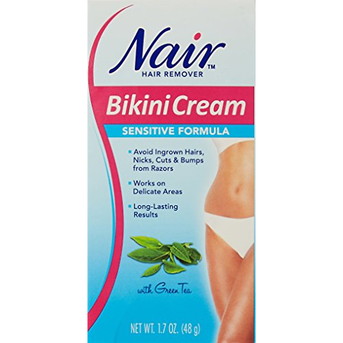 Nair Hair Remover Bikini Cream Sensitive 1.7 Ounce (50ml) (2 Pack)