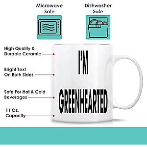 Gifts for Couples - Heart & Avocado System Design for Your Partner on Valentines Day, Unique Grey Multicolor Sweat 11 Oz White Ceramic Coffee Mug