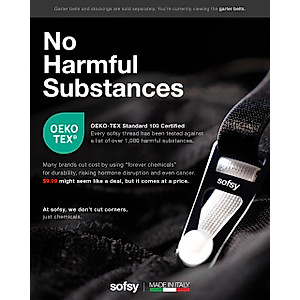 sofsy Adjustable Waist Garter Belt Women Plus Size | Retro Lace Black Lingerie with 4-Strap Metal Clips Stockings Set for Wedding - XL