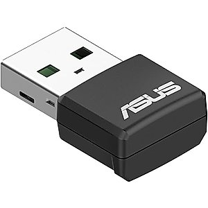 ASUS AX1800 Dual Band WiFi 6 USB Adapter, WiFi 6, 802.11ax, WPA3 Network Security, 5GHz frequency band, Compact size (USB-AX55 Nano)