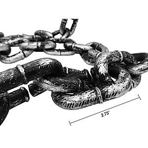 Nicky Bigs Novelties Plastic Fake Butcher Hook Meat Hooks With Chain Weapons Halloween Horror Prop