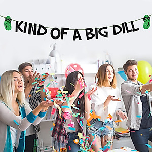 Pickle Birthday Party Decorations Glitter Kind of a Big Dill Banner Cucumber Pickle Birthday Supplies Fruit Funny Cucumber Party Supplies for Birthday