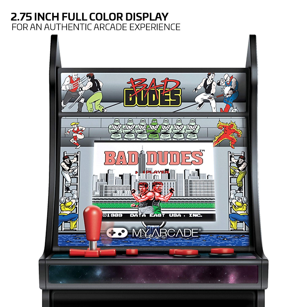 My Arcade Bad Dudes Micro Player - 6.75 Inch Mini Retro Arcade Machine Cabinet - Licensed Collectible